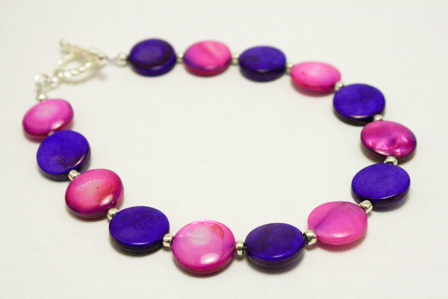 Pink And Purple Shell Bracelet on Luulla